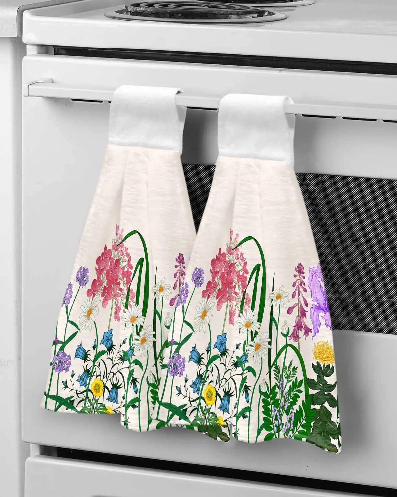 Spring Flower Rose Hand Towel Microfiber Fabric Hanging Towel for ...