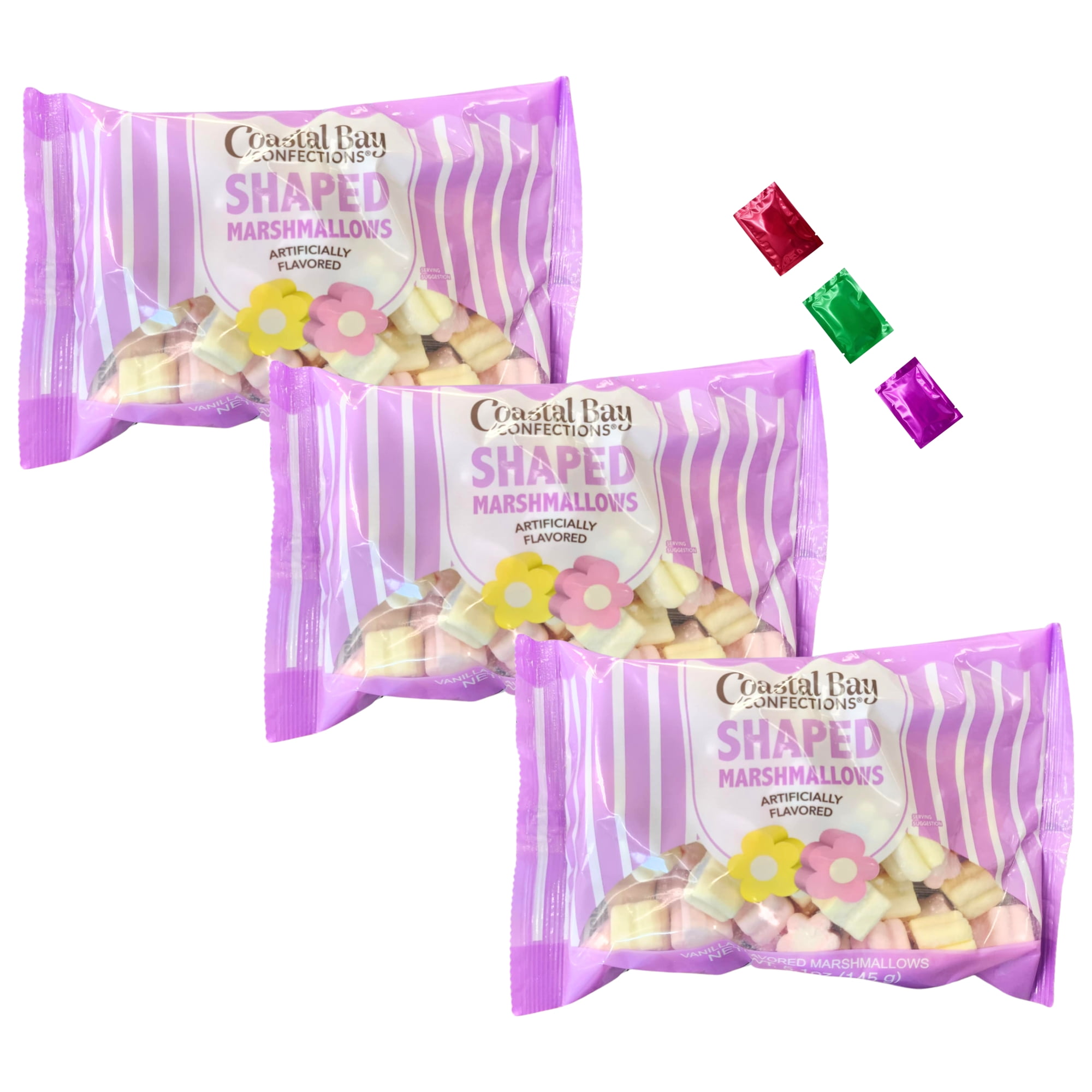 Spring Flower Shaped Marshmallows 5.1 Oz 3 Packs, Easter Candy ...