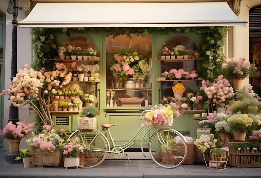 Spring Flower Shop Boho Flowers Kids Birthday Party Family Portrait r ...