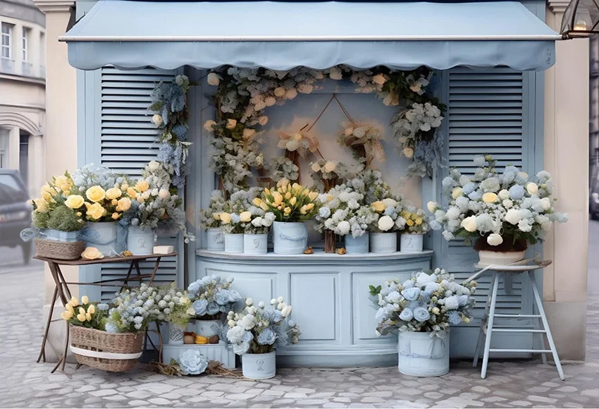 Spring Flower Shop Boho Flowers Kids Birthday Party Family Portrait r ...