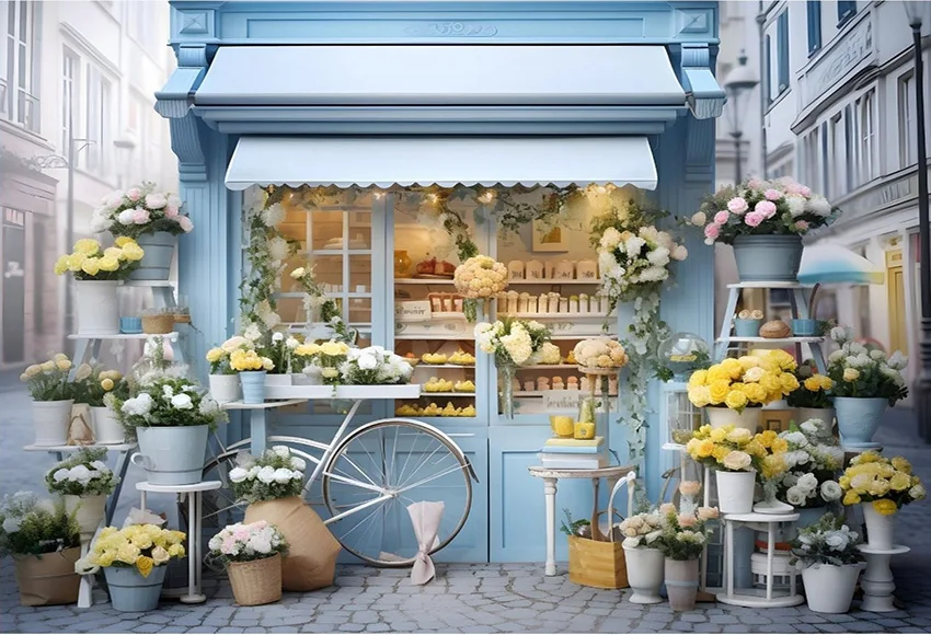 Spring Flower Shop Boho Flowers Kids Birthday Party Family Portrait r ...