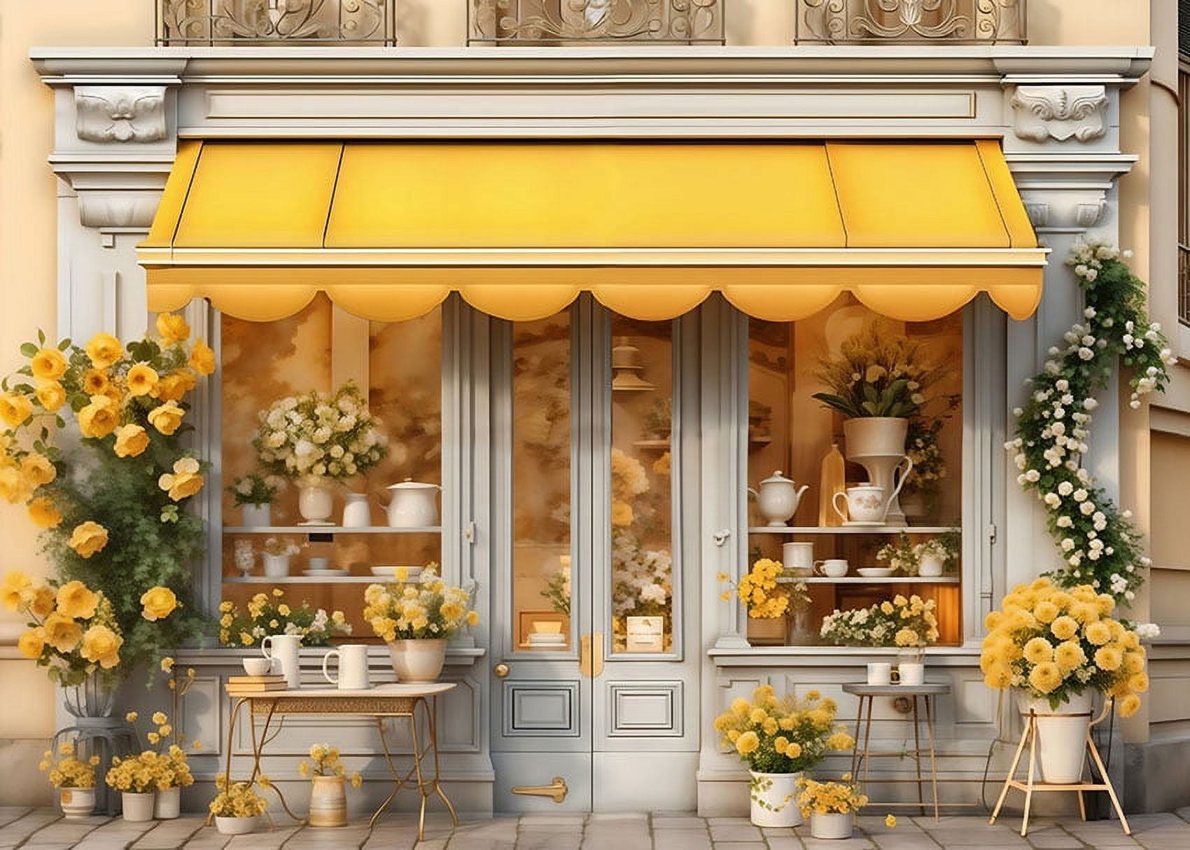 Spring Flower Shop Boho Flowers Kids Birthday Party Family Portrait r ...