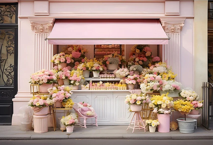 Spring Flower Shop Boho Flowers Kids Birthday Party Family Portrait r ...