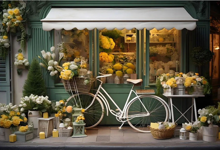 Spring Flower Shop Boho Flowers Kids Birthday Party Family Portrait r ...