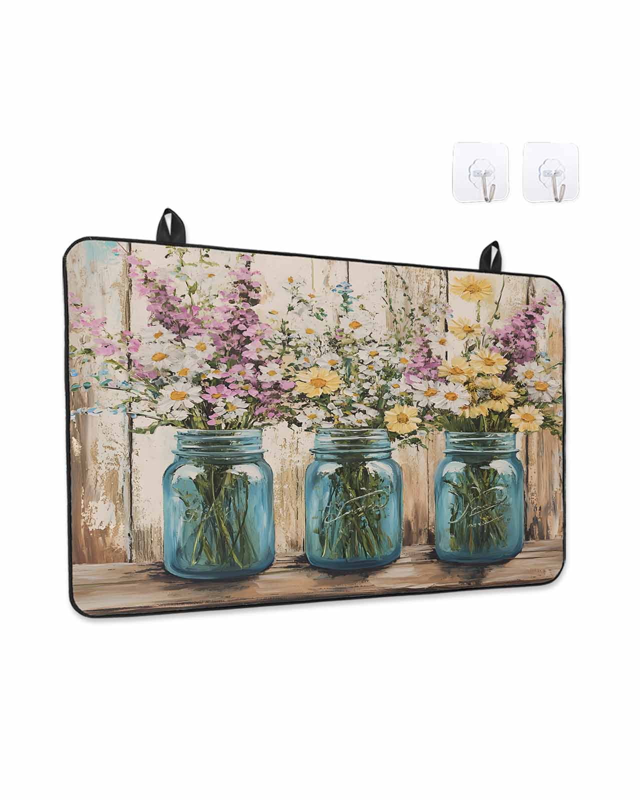 Spring Flower Stove Top Covers for Electric Stove, Kitchen Glass ...