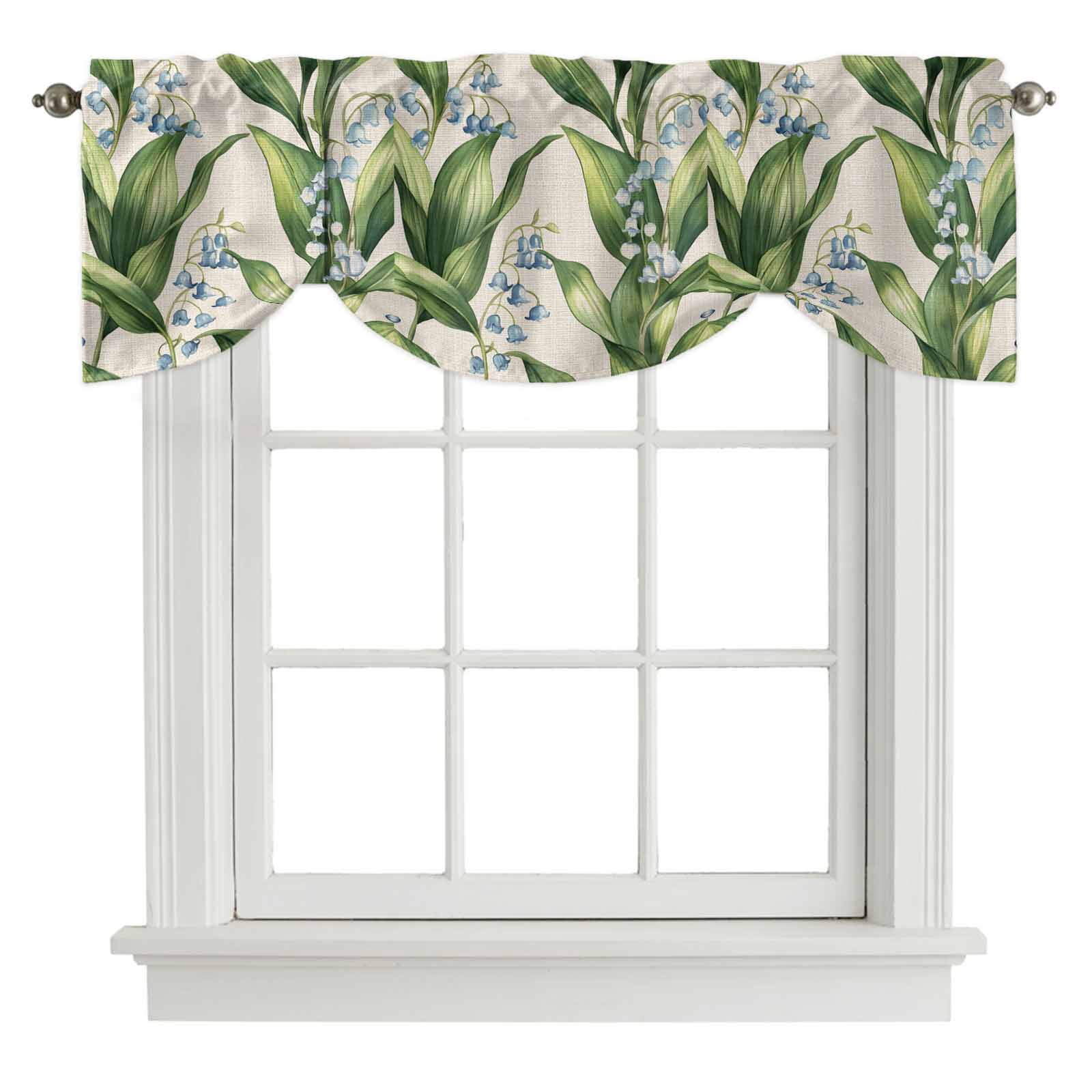 Spring Flower Tie Up Valance for Windows, Campanula Isophylla ...
