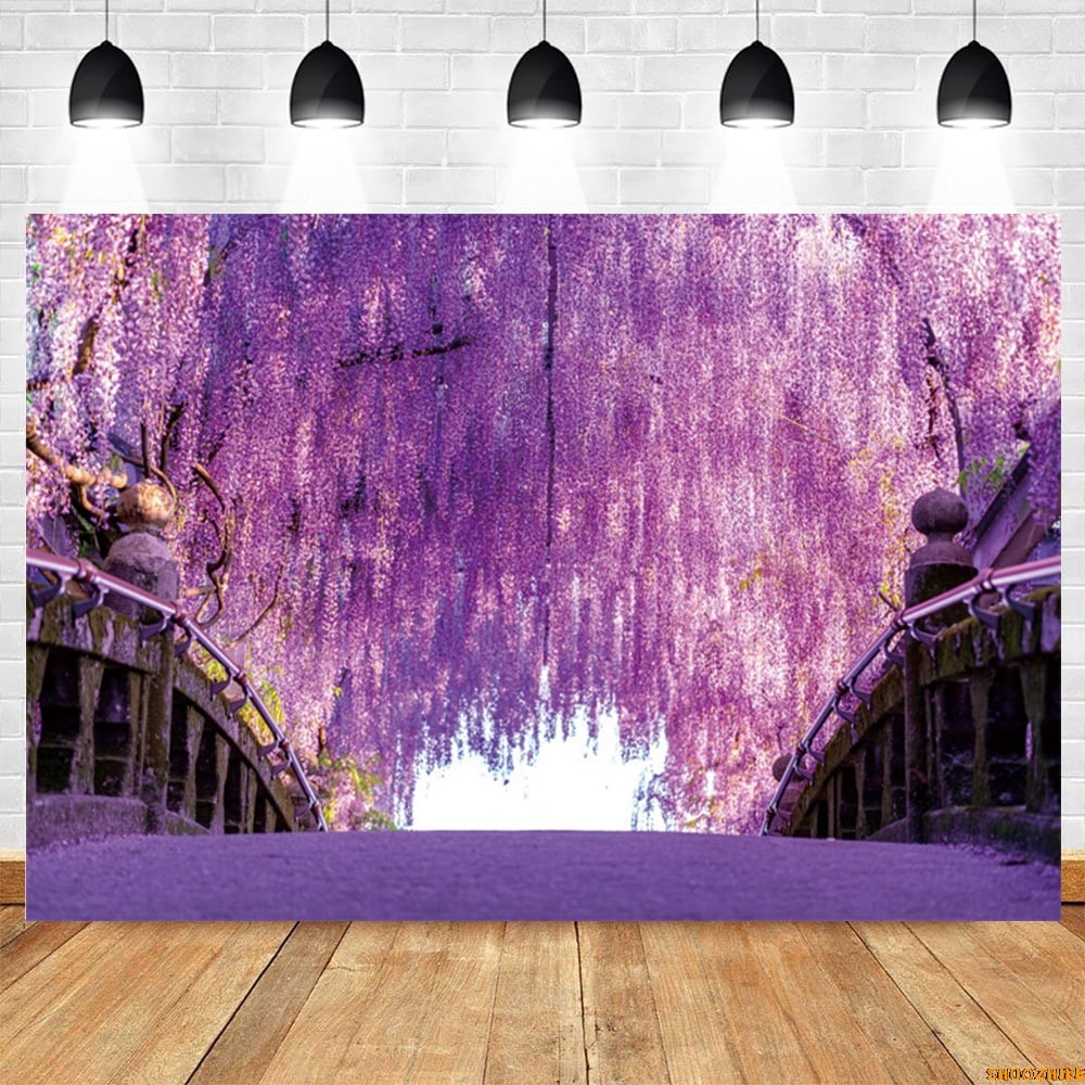 Spring Flower Trees Backdrop Nature Floral Forest Outdoor Birthday ...