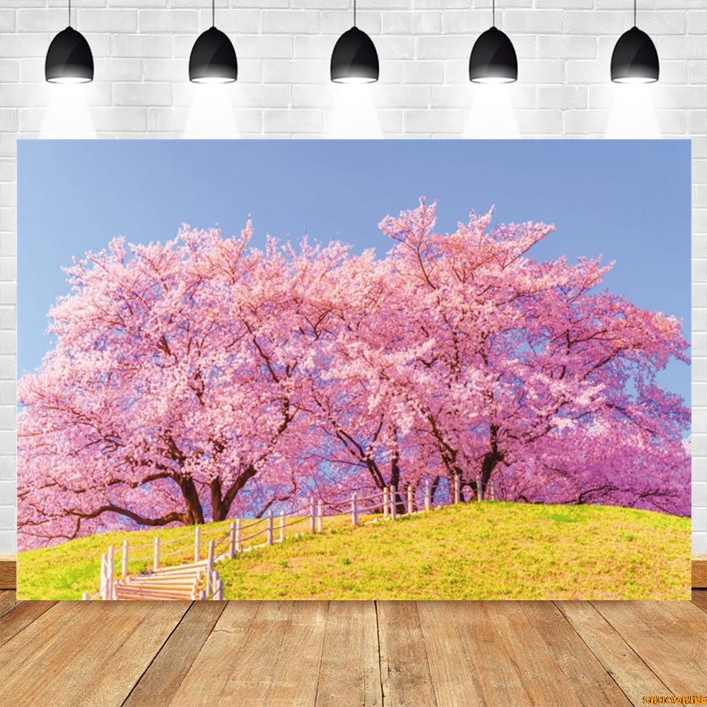 Spring Flower Trees Backdrop Nature Floral Forest Outdoor Birthday ...
