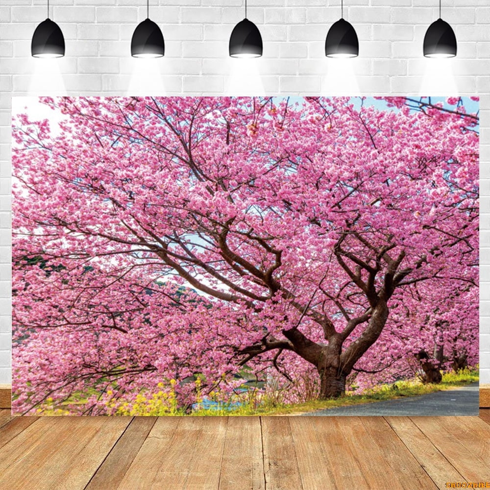 Spring Flower Trees Backdrop Nature Floral Forest Outdoor Birthday ...