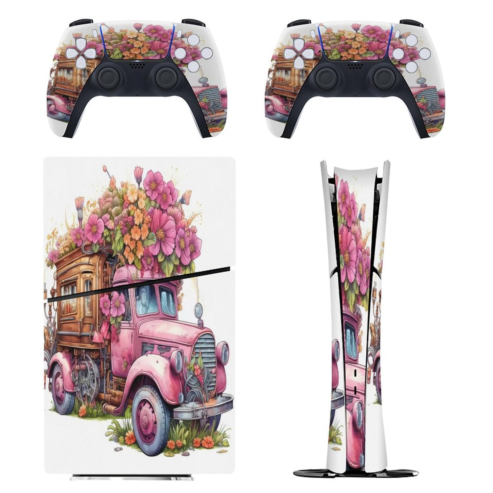 Spring Flower Truck Can (2) PS5/PS5 Slim Digital Disc Skin Sticker For ...