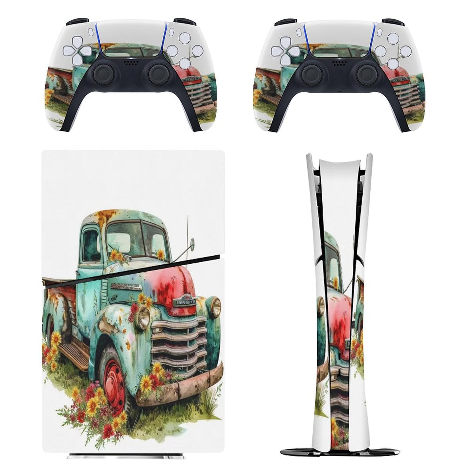 Spring Flower Truck Can (5) PS5/PS5 Slim Digital Disc Skin Sticker For ...