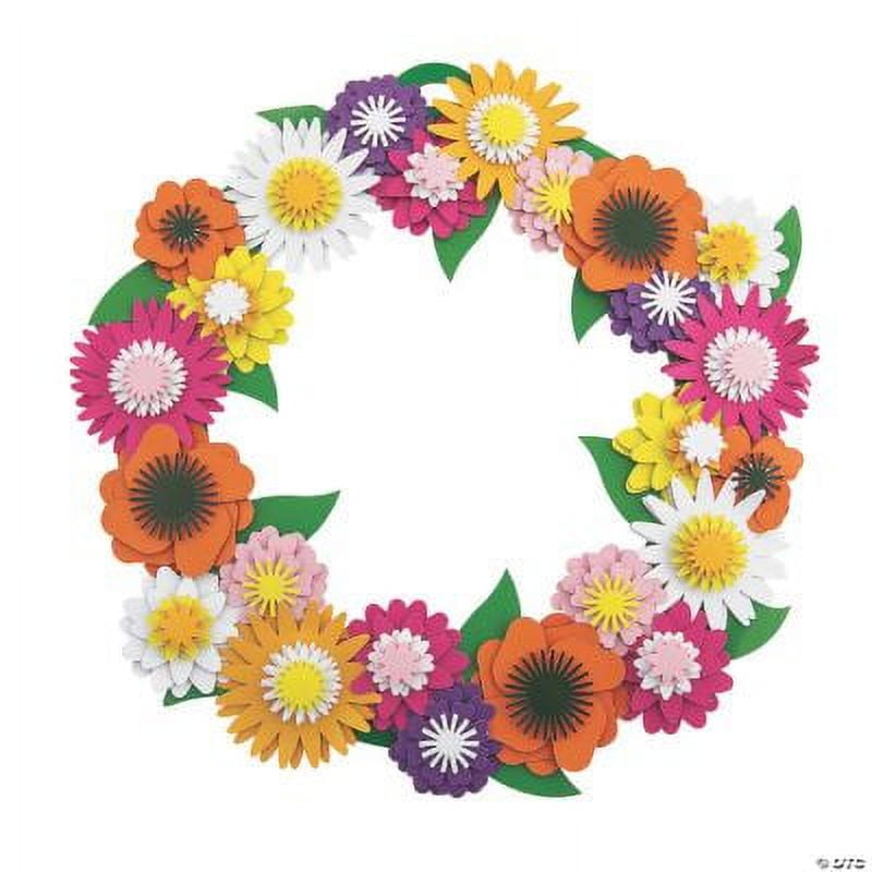 Spring Flower Wreath Craft Kit- Craft Kits - 1 Piece - Walmart.com