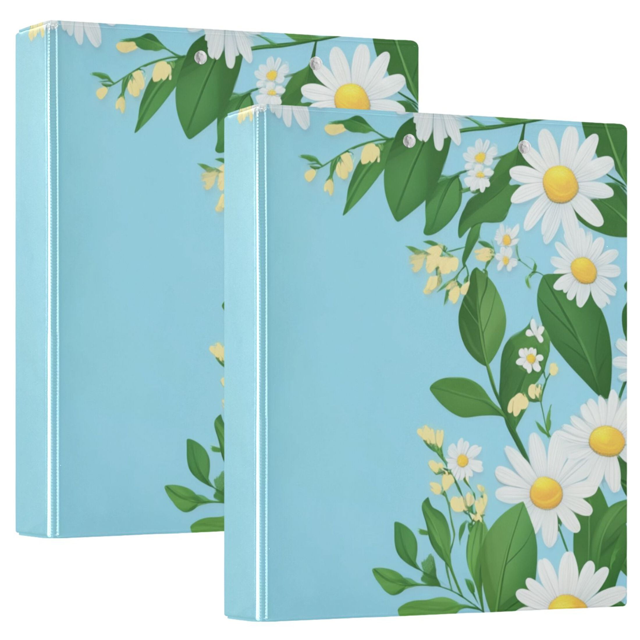Spring Flowers 3 Ring Binders 1.5 inch Hardcover File Folders with ...