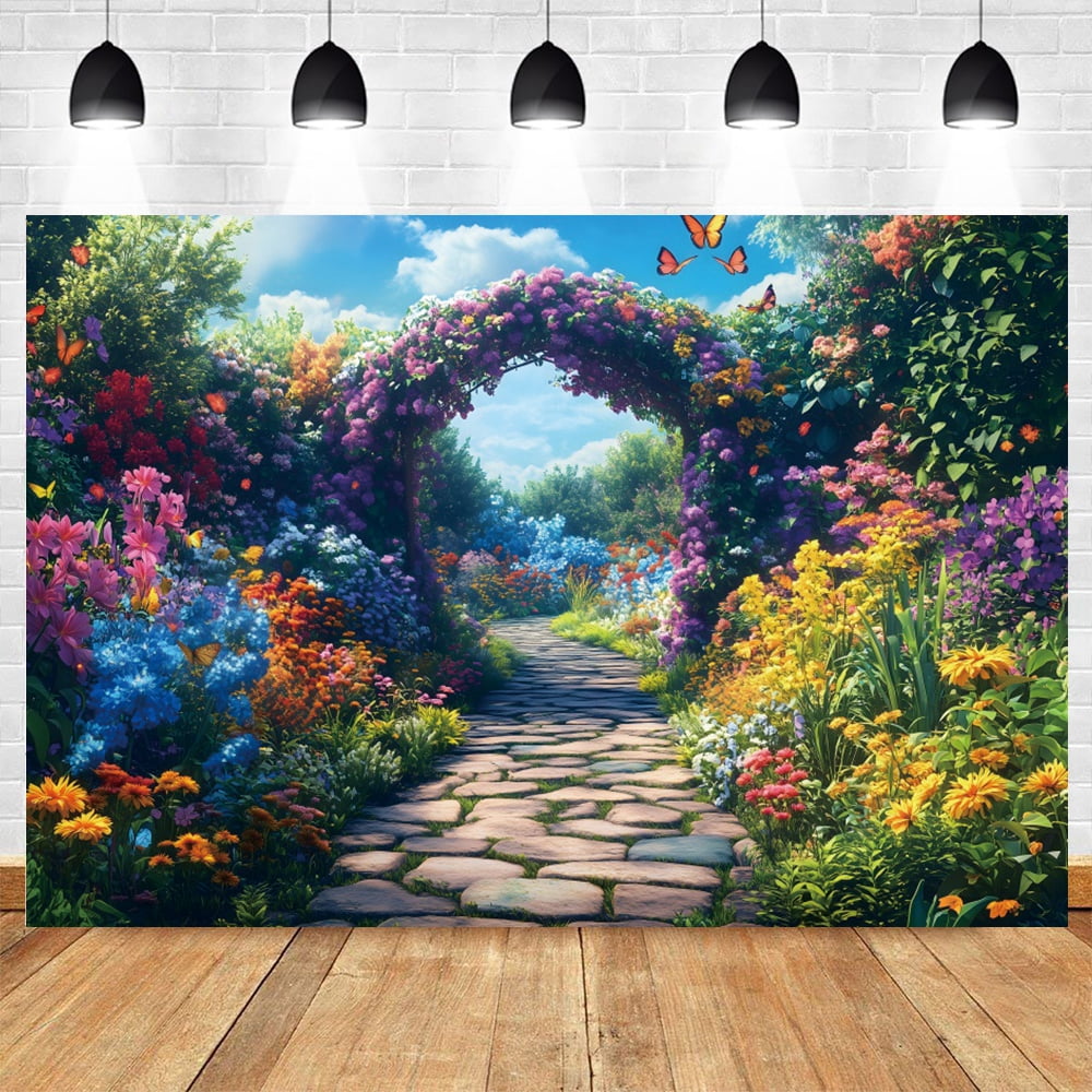 Spring Flowers Backdrop Photography Fairy Tale Fantasy Nature Scery ...