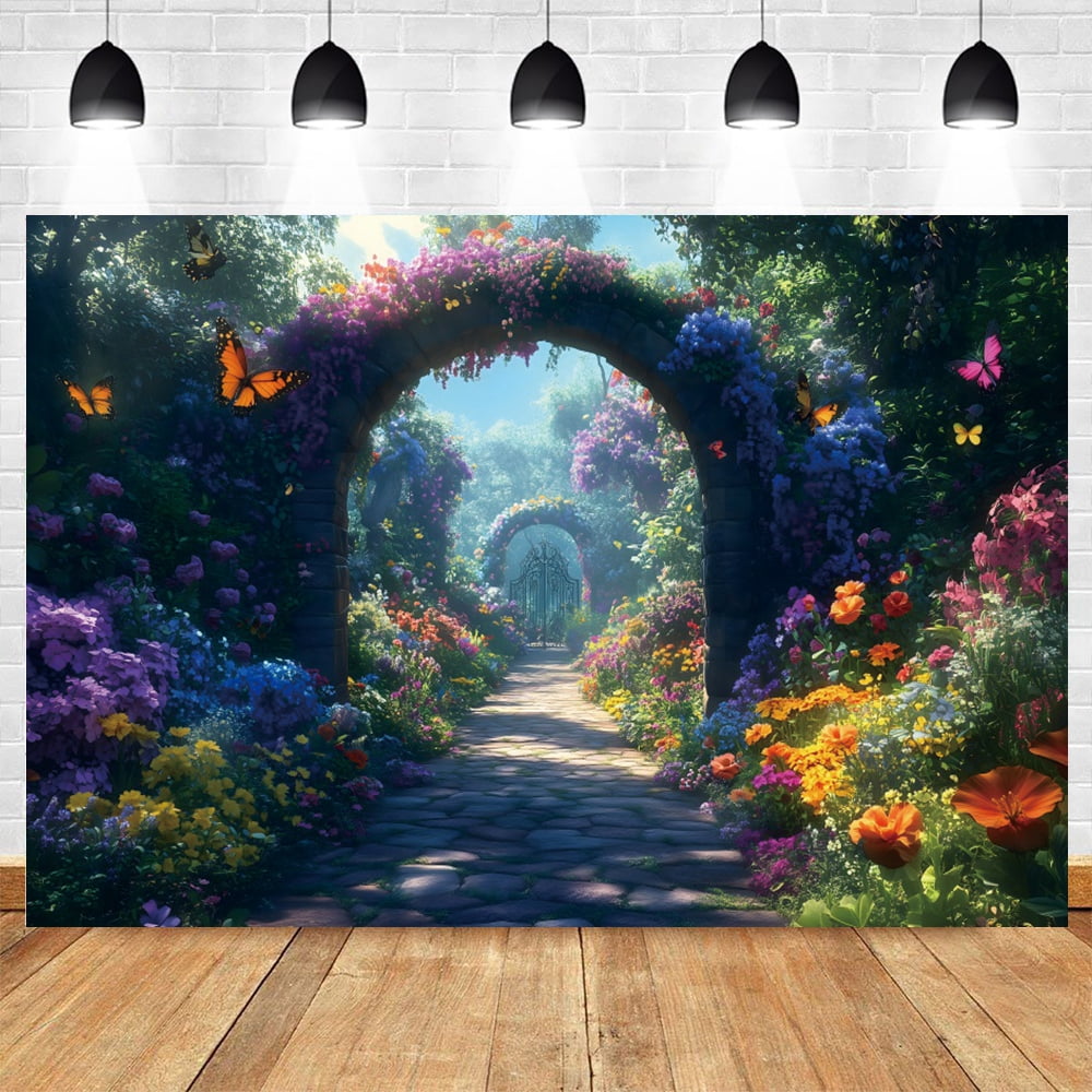 Spring Flowers Backdrop Photography Fairy Tale Fantasy Nature Scery ...