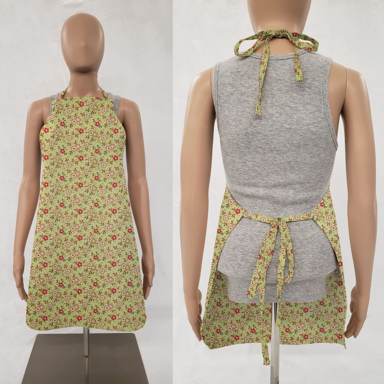 Spring Flowers Bib Apron by Penny's Needful Things (Green) - Walmart.com