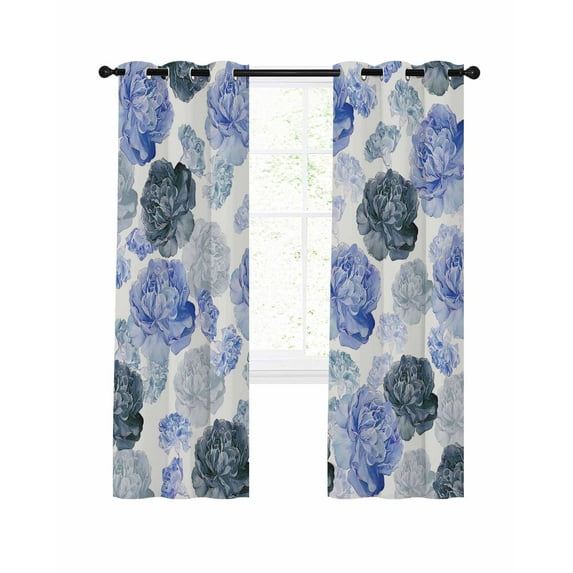 Spring Flowers Blackout Curtains for Bedroom Living Room, Watercolor ...
