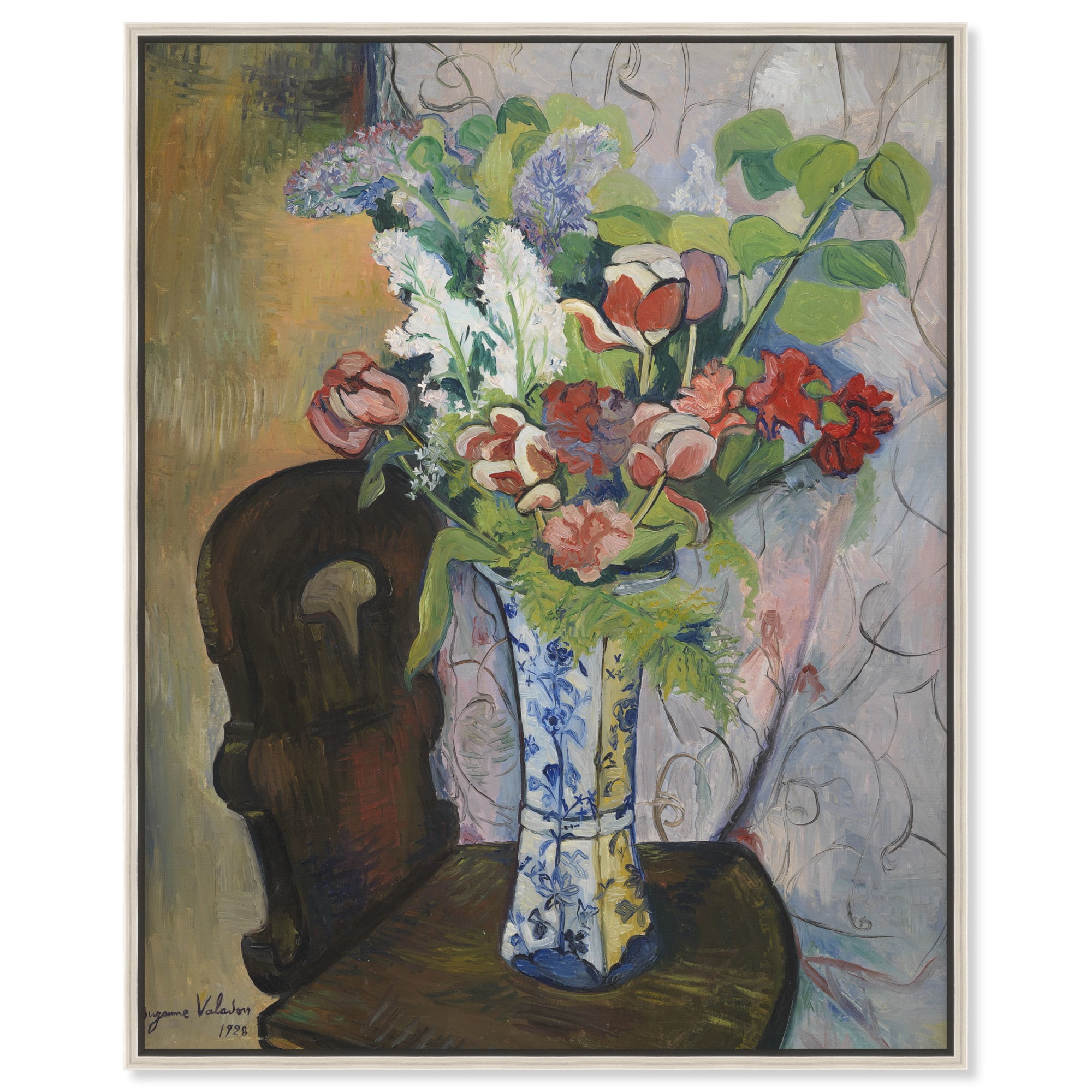 Spring Flowers Canvas Vintage Farmhouse Wall Art by Art Remedy, Silver ...