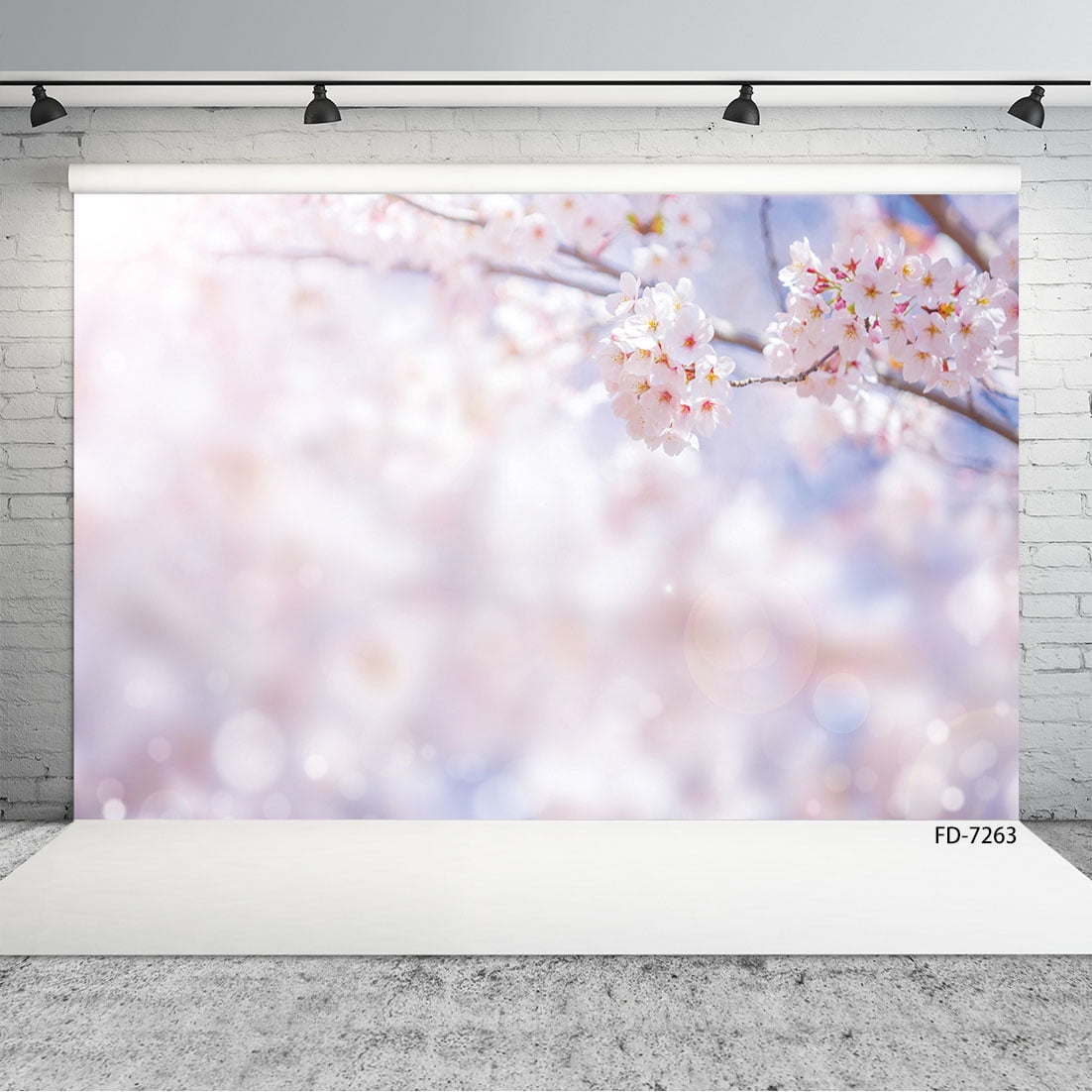 Spring Flowers Cherry Blossom Photography Backdrops Customized ...