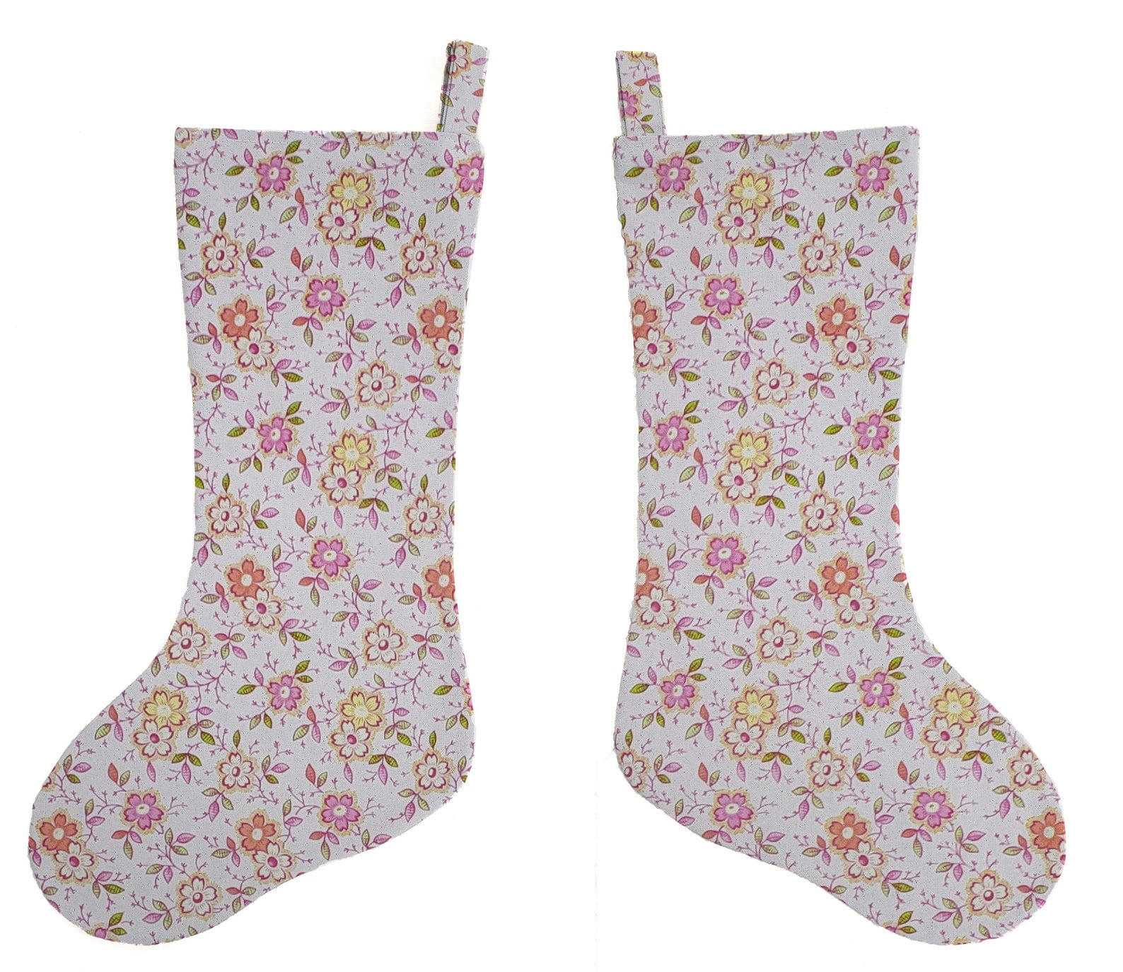 Spring Flowers Christmas Stocking by Penny's Needful Things (Pink) (Two ...