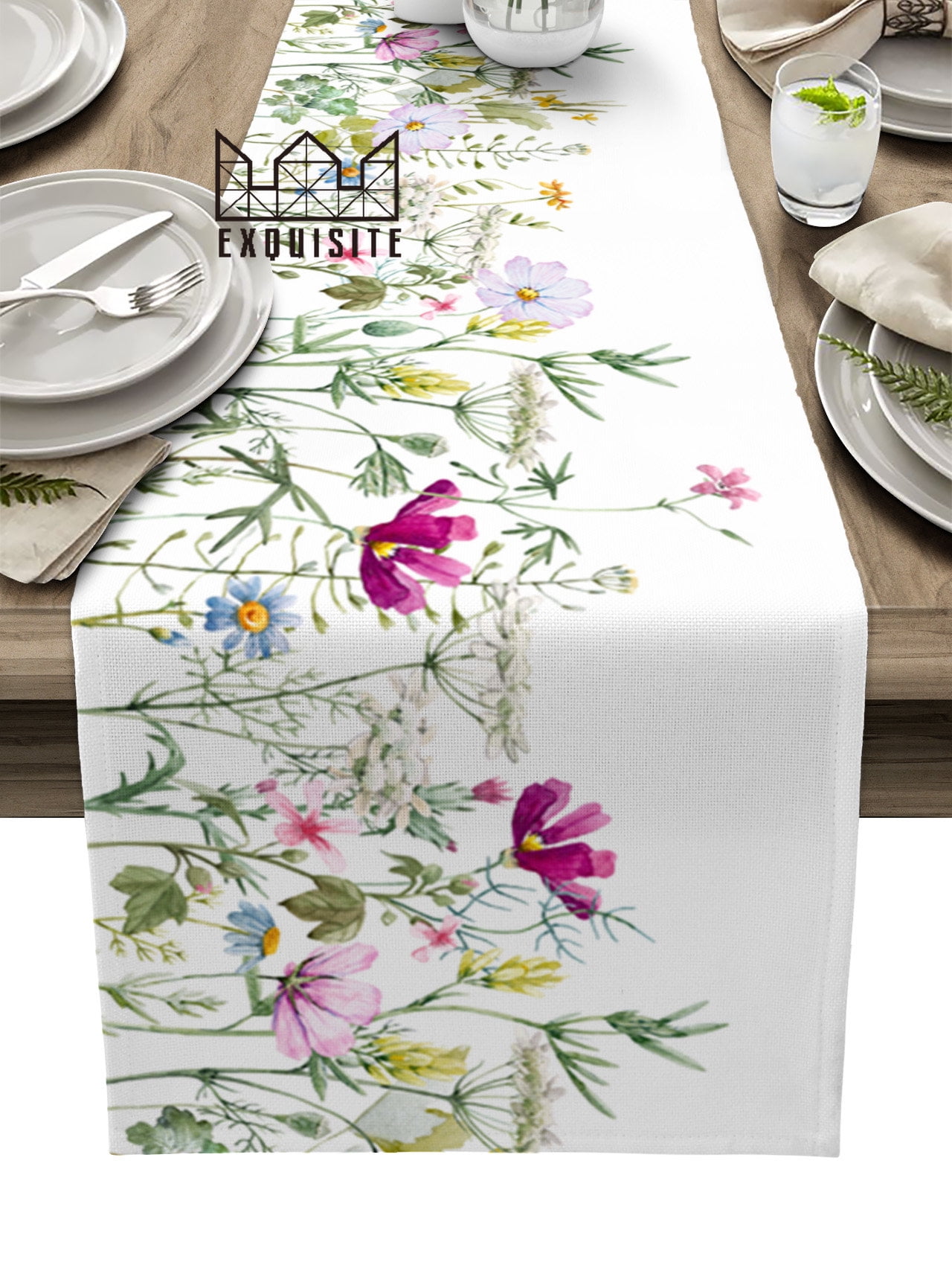 Spring Flowers Colored Fields Wedding Table ration Coffee Table r ...