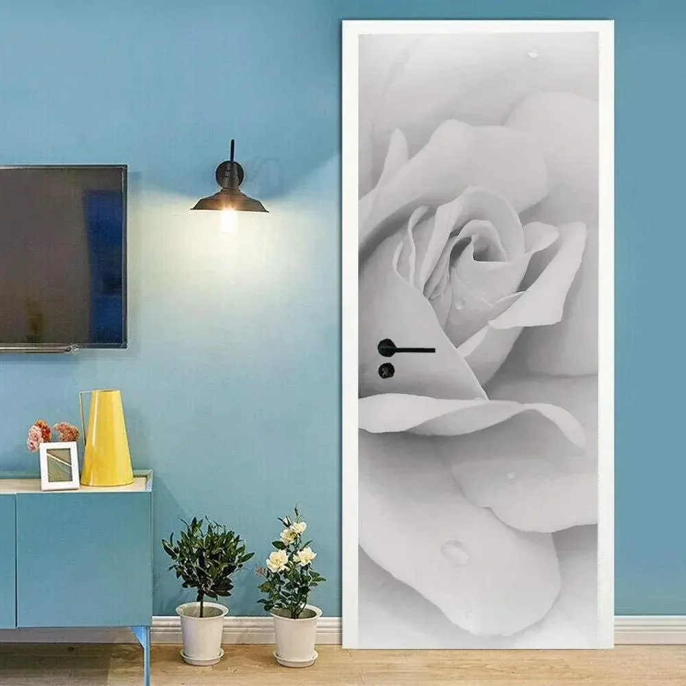 Spring Flowers Door Sticker Pink Cherry Tree Decal Removable Beautiful ...