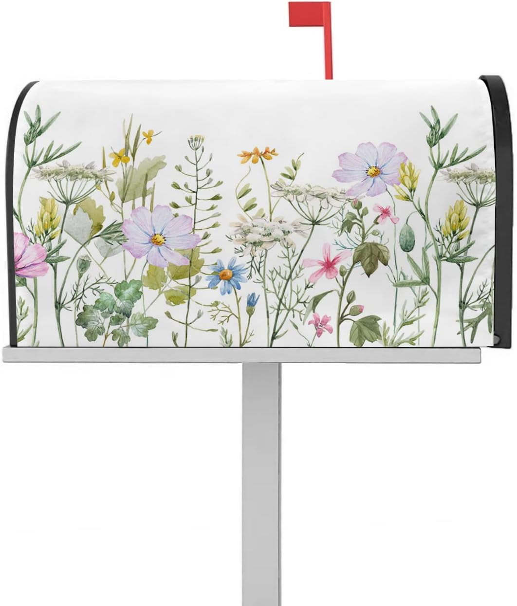 Spring Flowers Floral Mailbox Cover Magnetic Mailbox Wraps, Colorful ...