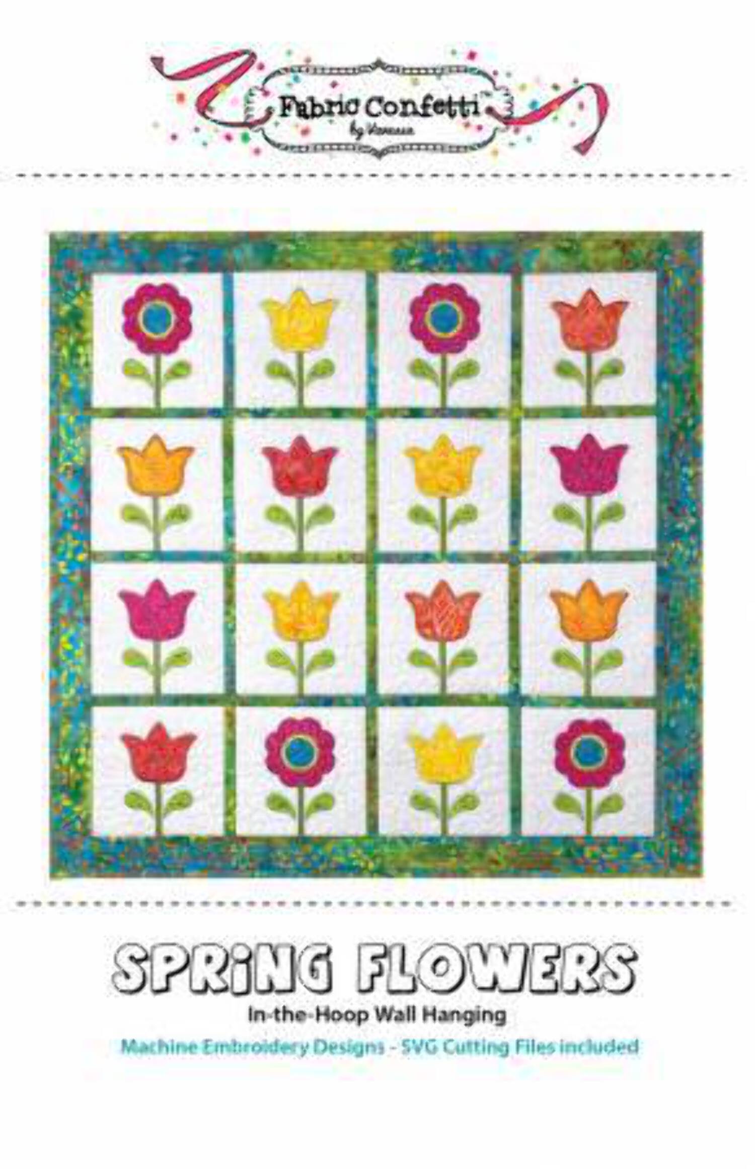 Spring Flowers In The Hoop Wall Hanging Pattern - Walmart.com