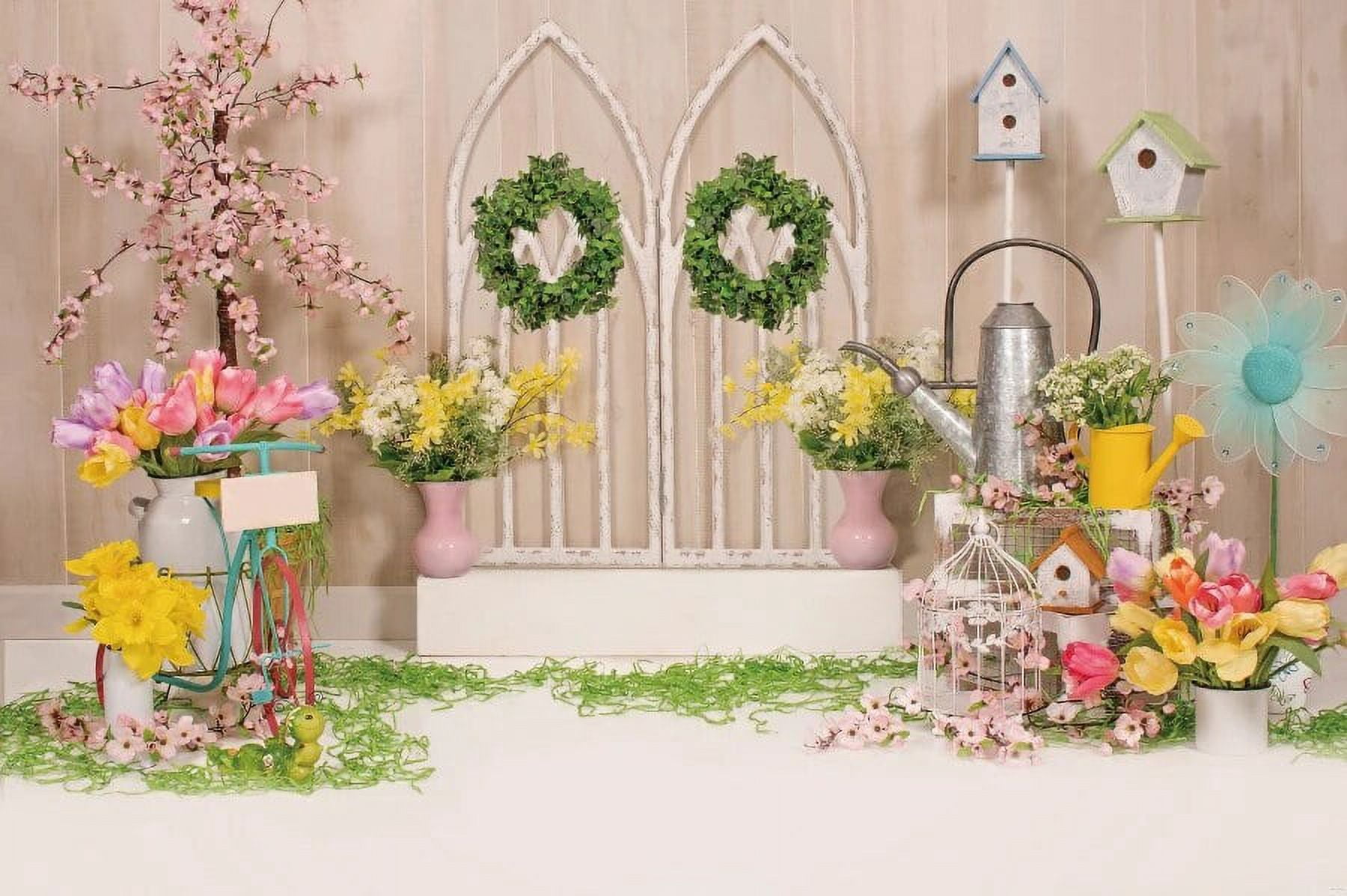 Spring Flowers Interior Decor Photographic Backgrounds Easter Scene ...