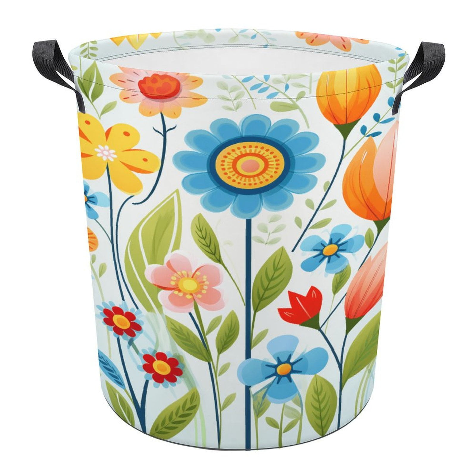 Spring Flowers Laundry Basket Storage Basket Controller Clothes ...