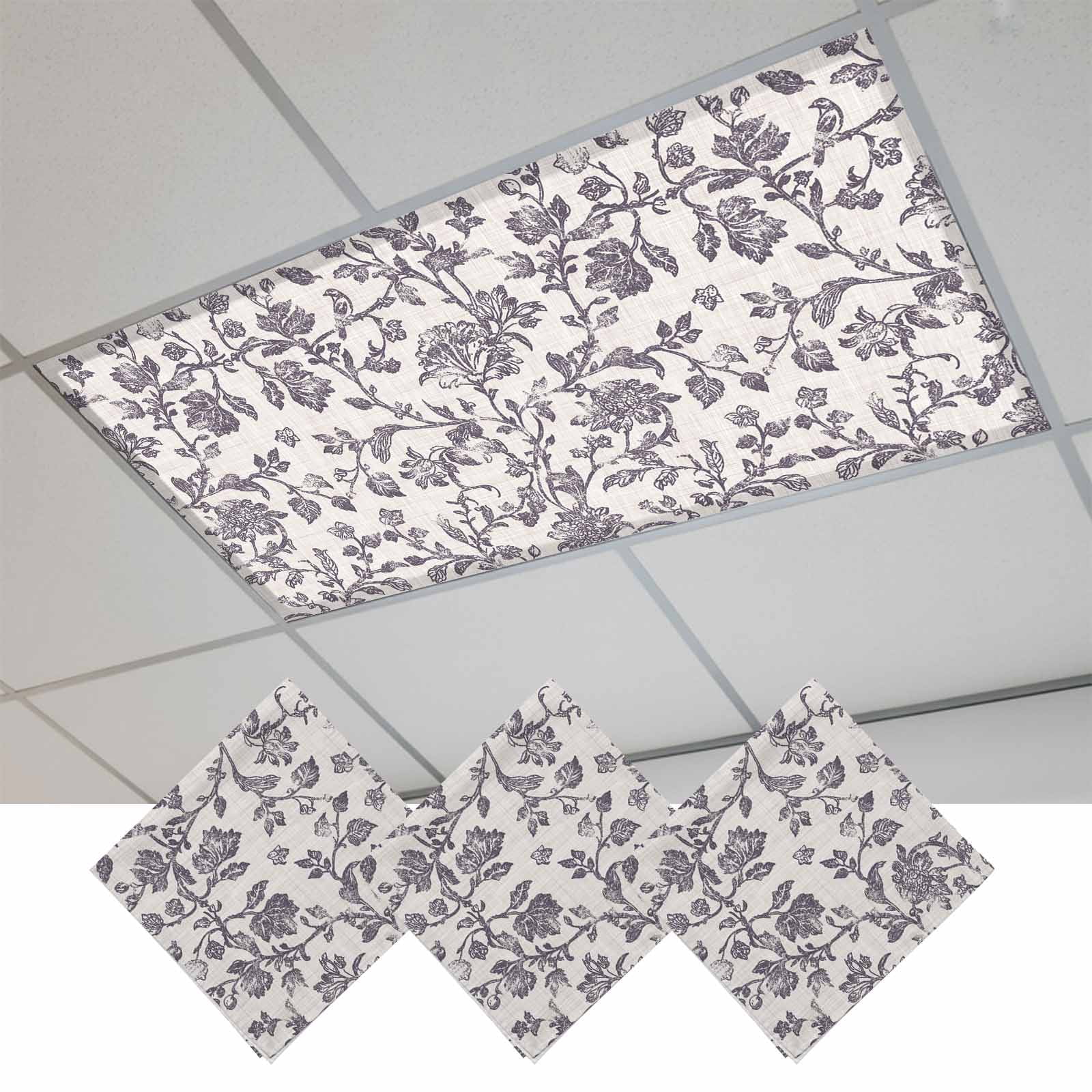 Spring Flowers Magnetic Fluorescent Light Covers for Ceiling Lights ...