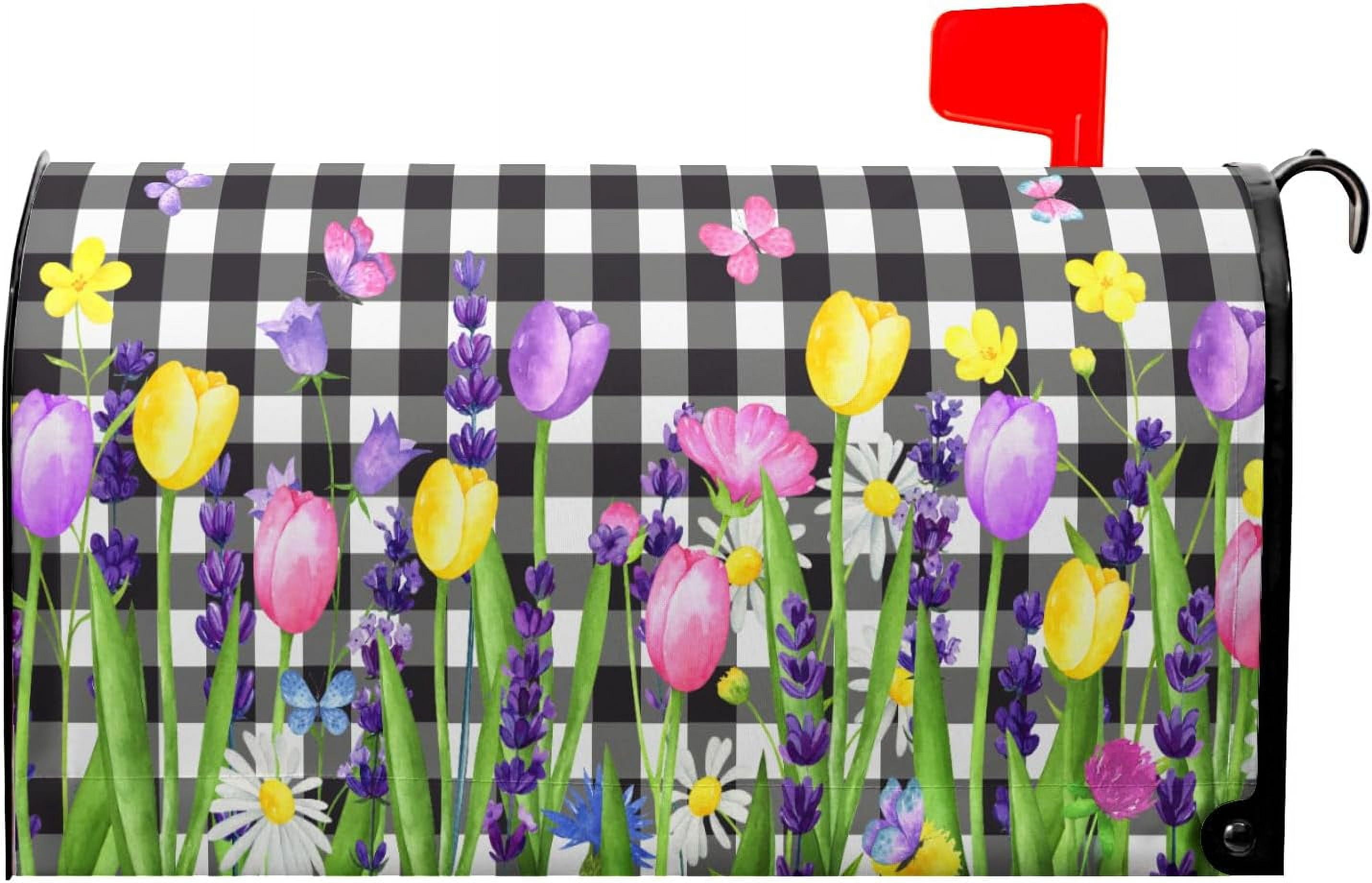 Spring Flowers Magnetic Mailbox Cover Standard Size 25x21 Inch Hello ...