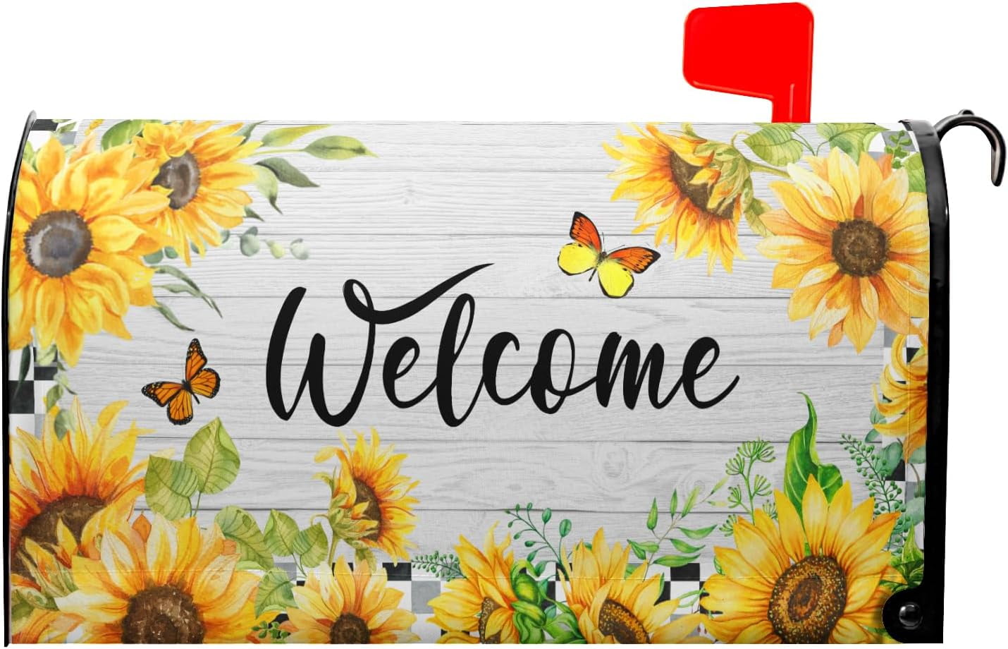 Spring Flowers Mailbox Cover Magnetic Standard Size 21" x 18" Colorful ...