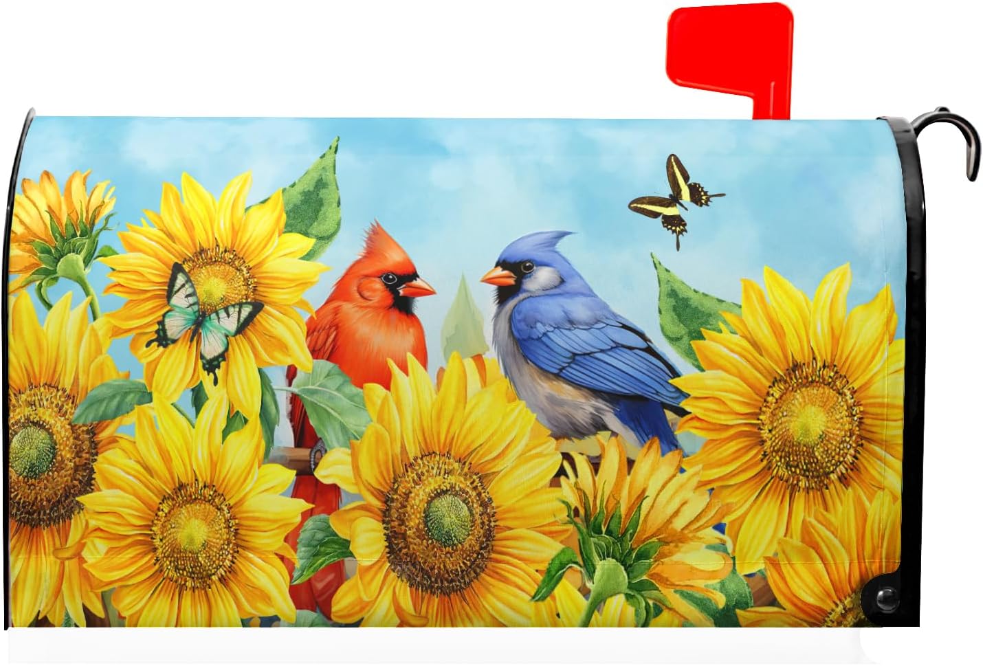 Spring Flowers Mailbox Cover Magnetic Standard Size 21" x 18" Colorful ...