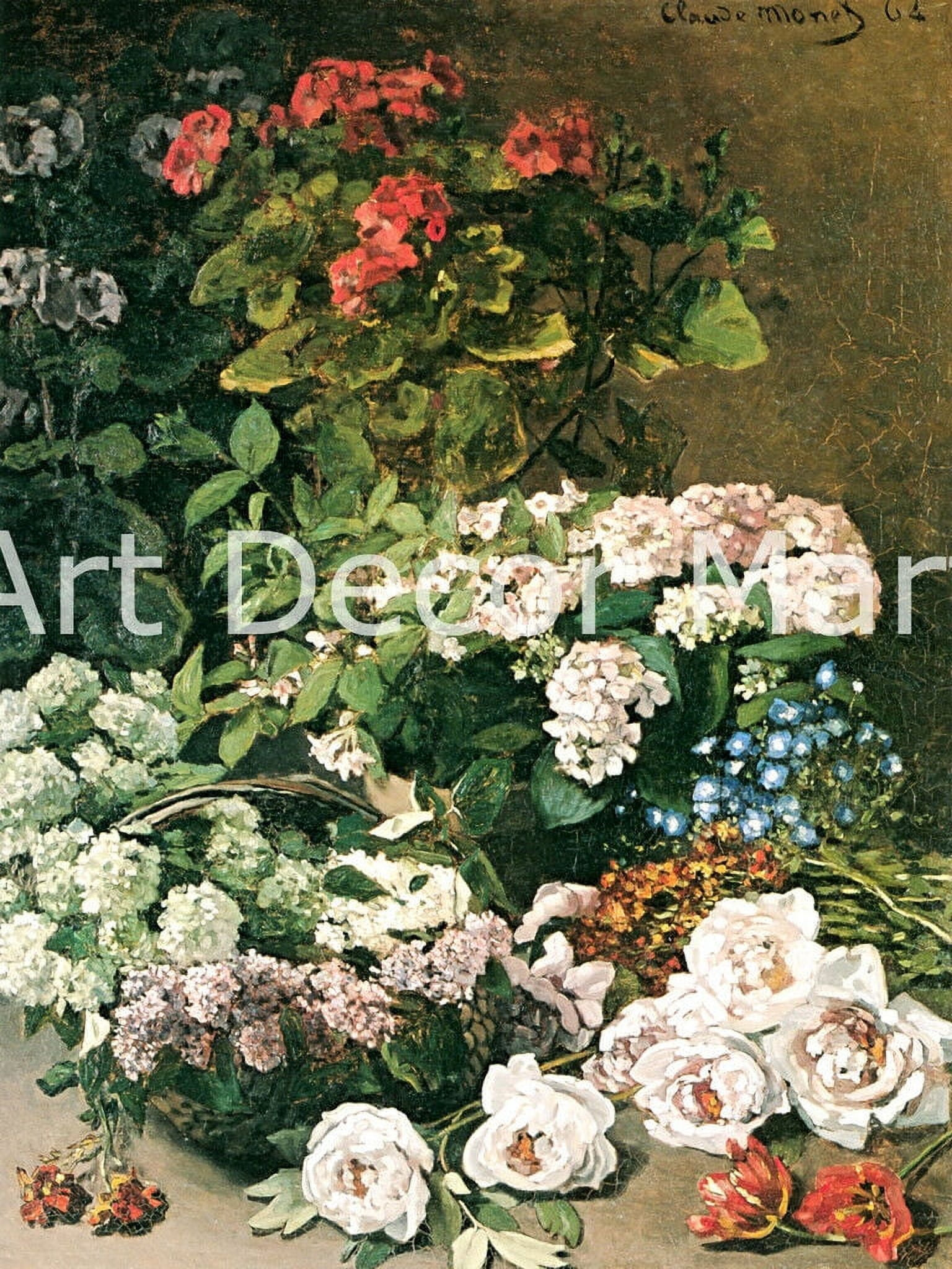Spring Flowers-Monet - CANVAS OR FINE PRINT WALL ART - Walmart.com