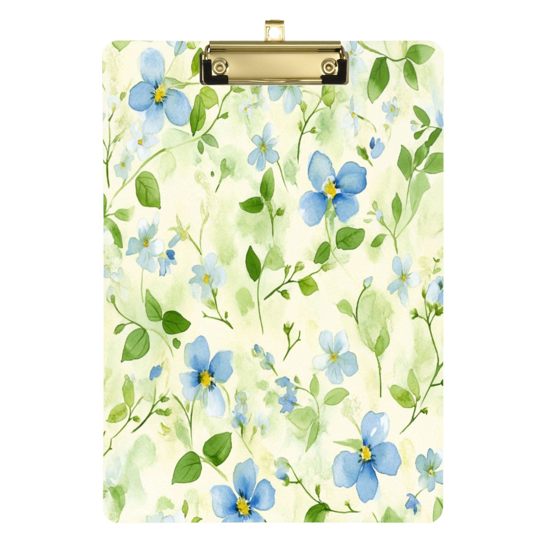 Spring Flowers Pattern 12.5x9in Clipboard, Durable Acrylic with Metal ...