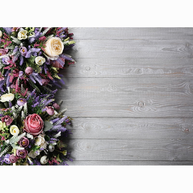 Spring Flowers Petal Wood Plank Photography Backdrops Wooden Board Baby ...