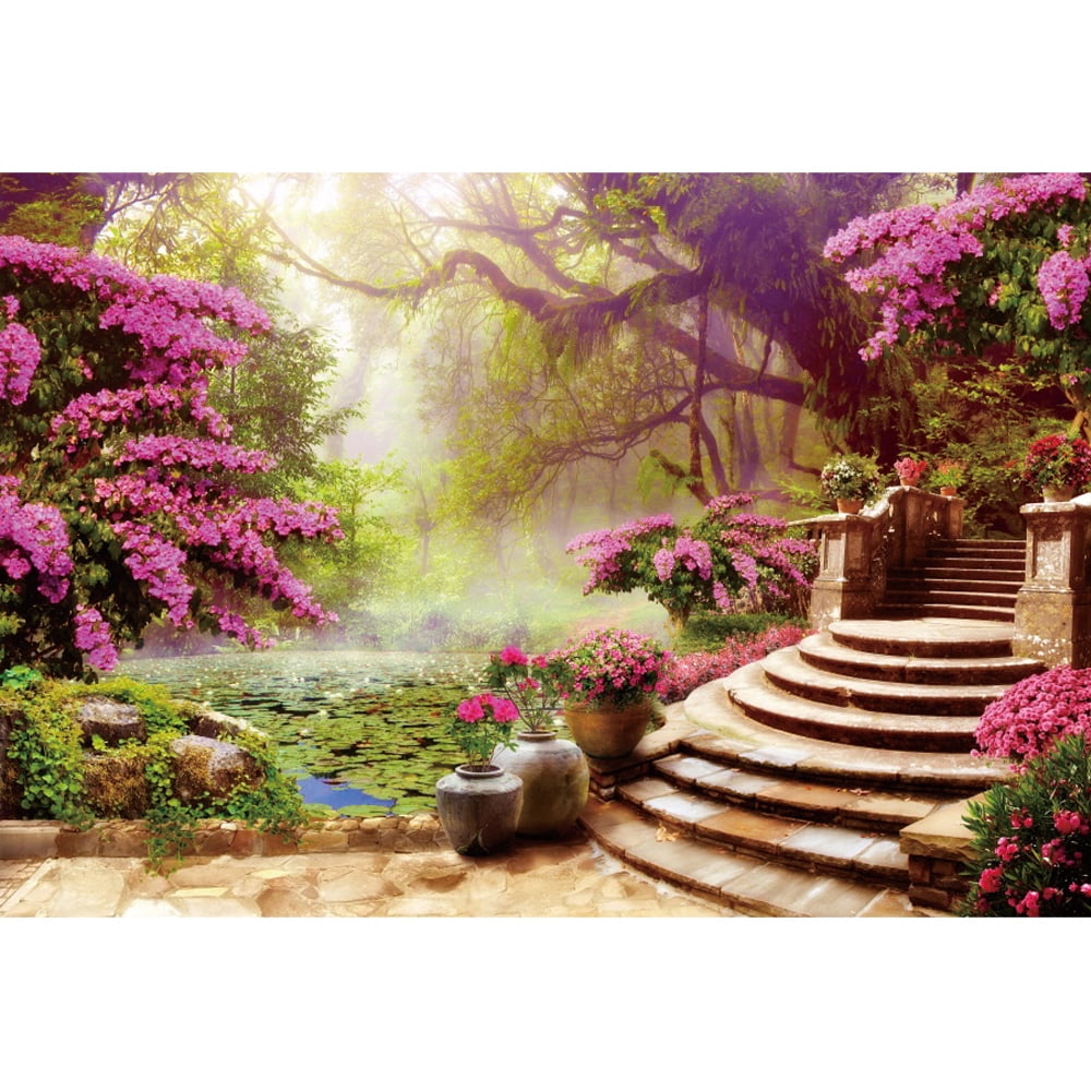 Spring Flowers Photography Backdrop Baby Shower Birthday Party r Banner ...