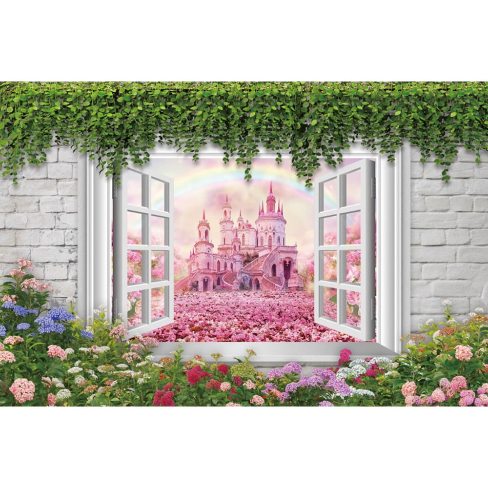 Spring Flowers Photography Backdrop Baby Shower Birthday Party r Banner ...