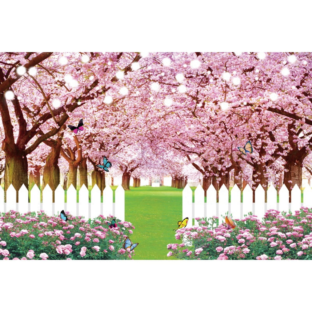 Spring Flowers Photography Backdrop Baby Shower Birthday Party r Banner ...