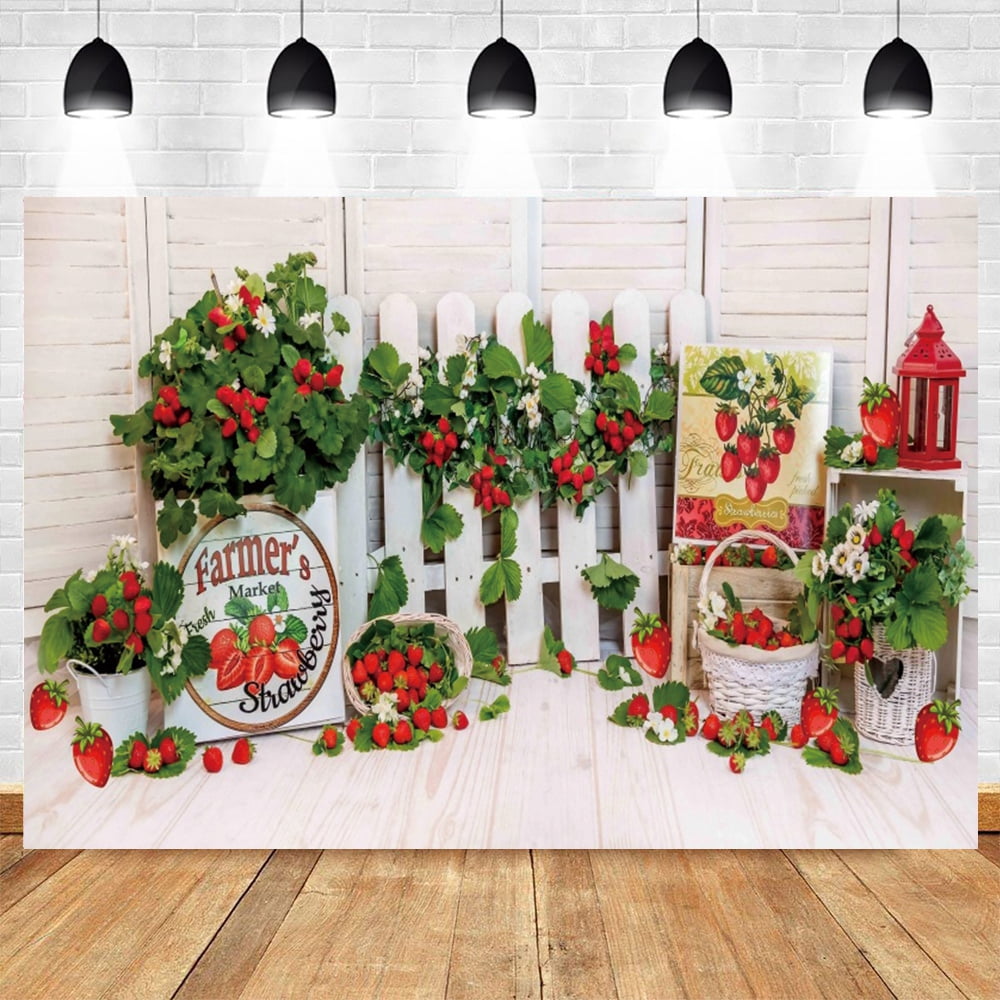 Spring Flowers Photography Backdrop Fence Rose Pink Brick Wall ...