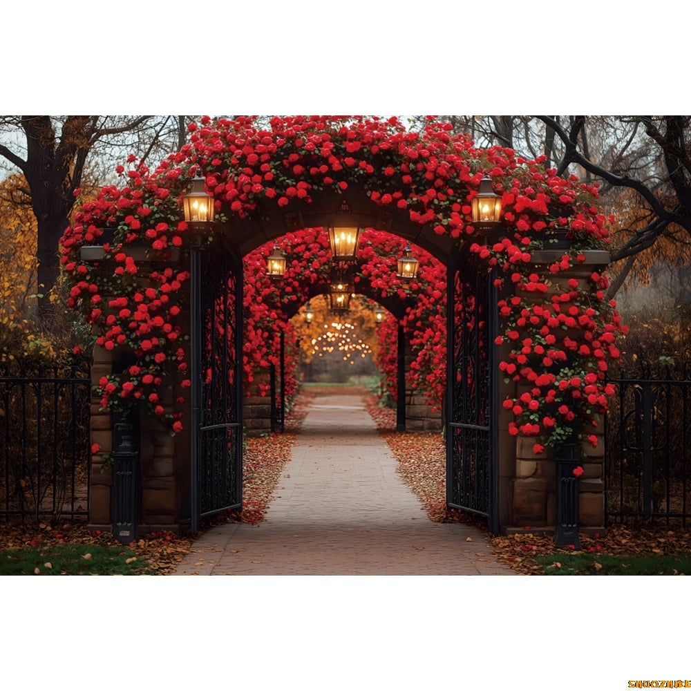 Spring Flowers Photography Backdrop Rose Floral Arch Garland Adult Kids ...