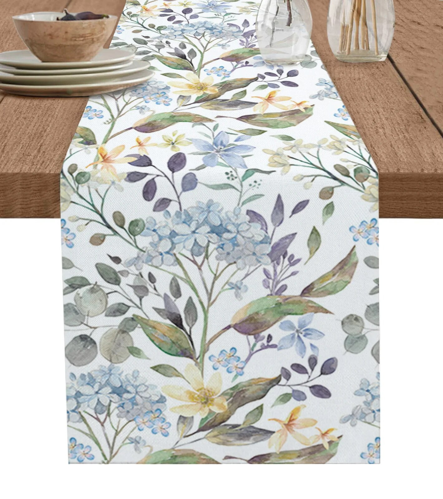 Spring Flowers Plants Hydrangeas Table Runners Wedding Table Decoration ...