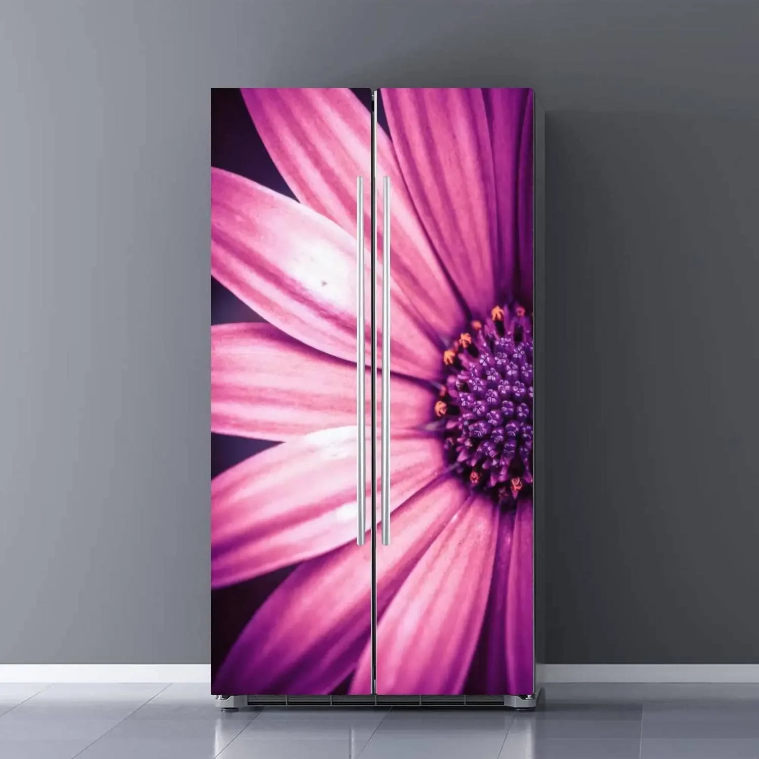 Spring Flowers Refrigerator Sticker Colorful Floral Decal Door Mural ...