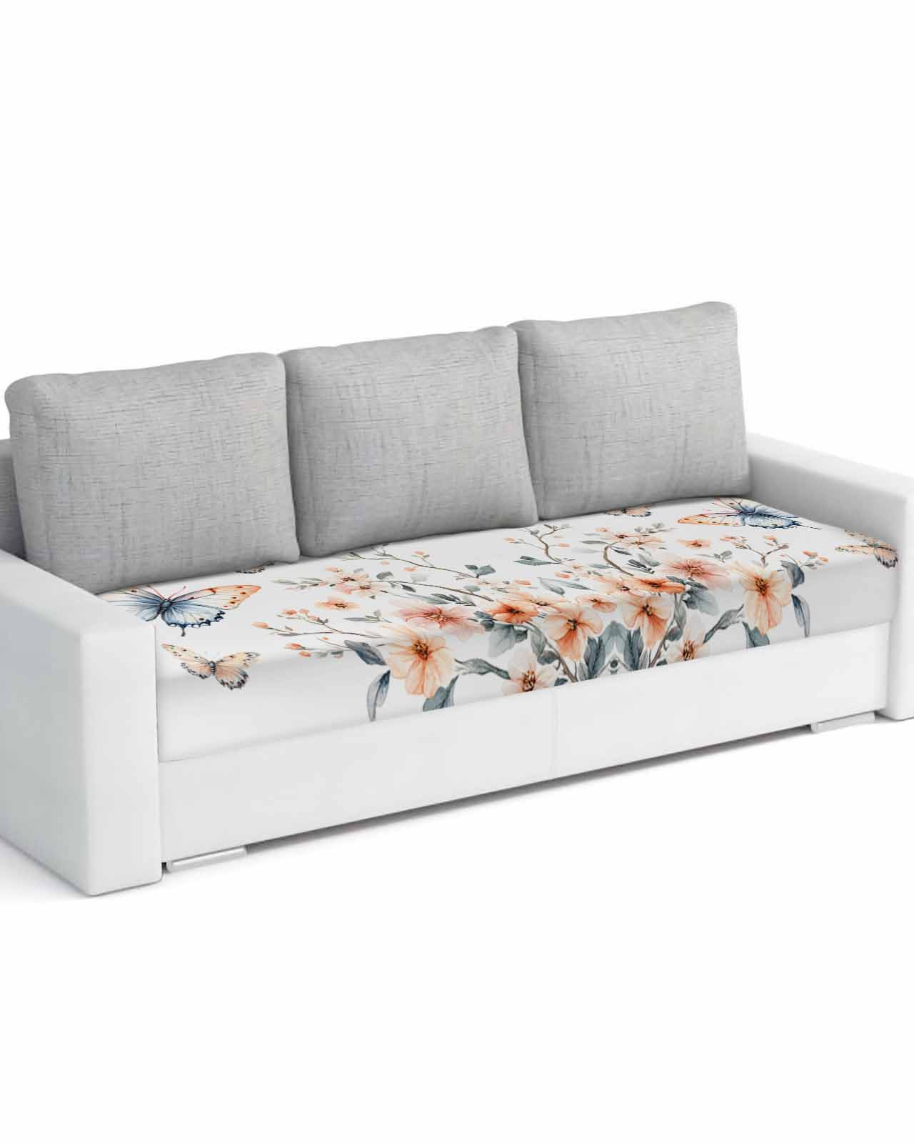 Spring Flowers Sofa Couch Cushion Covers Washable, Removable ...