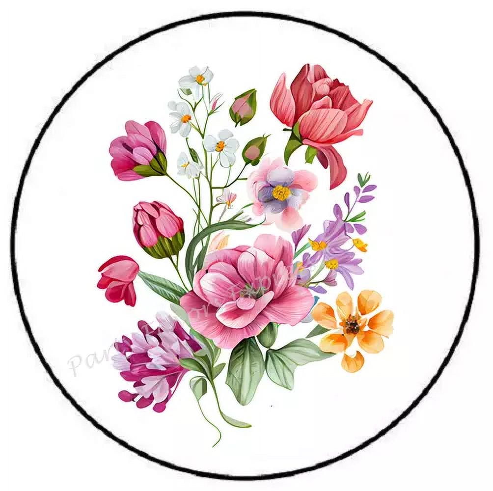 Spring Flowers Sticker Party Favors Sticker Envelope Seals Labels ...