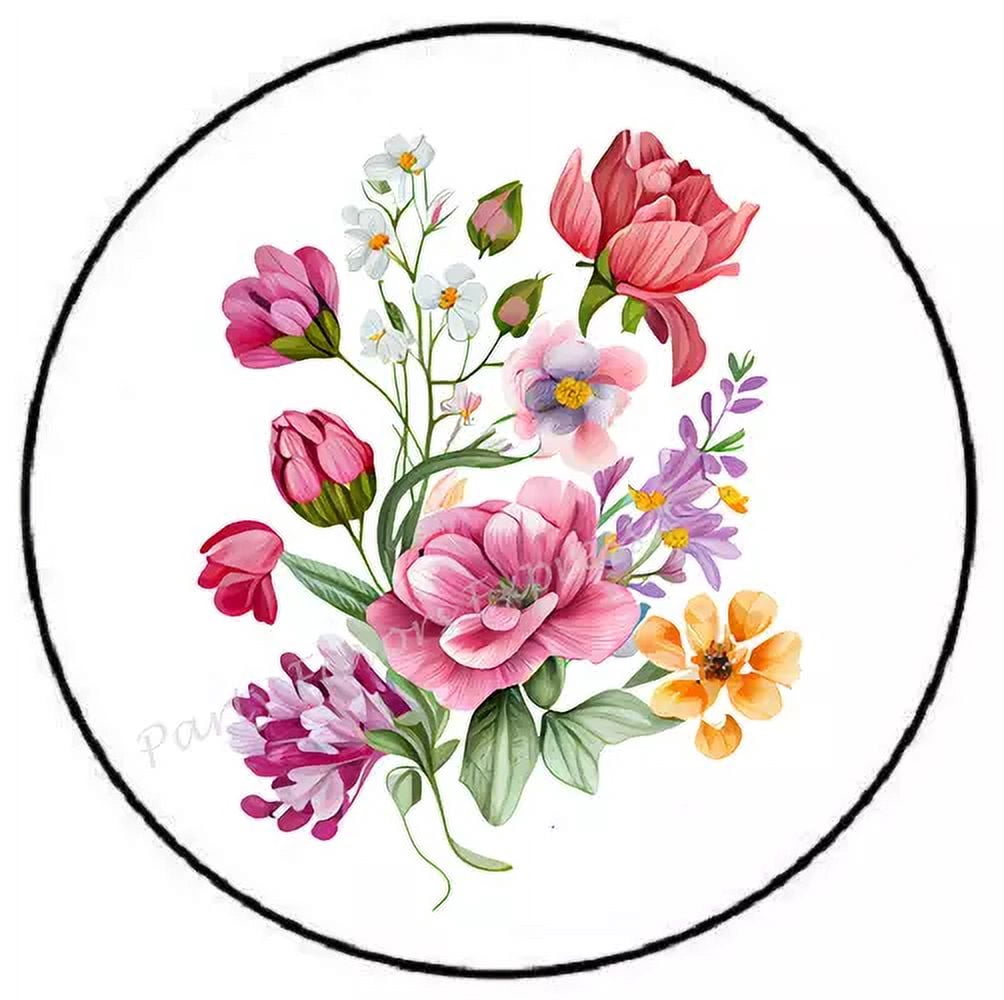 Spring Flowers Sticker Party Favors Sticker Envelope Seals Labels ...