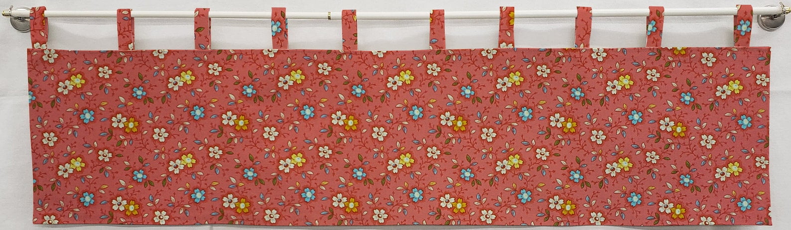 Spring Flowers Tab Top Valances by Penny's Needful Things (Lined) (18 ...