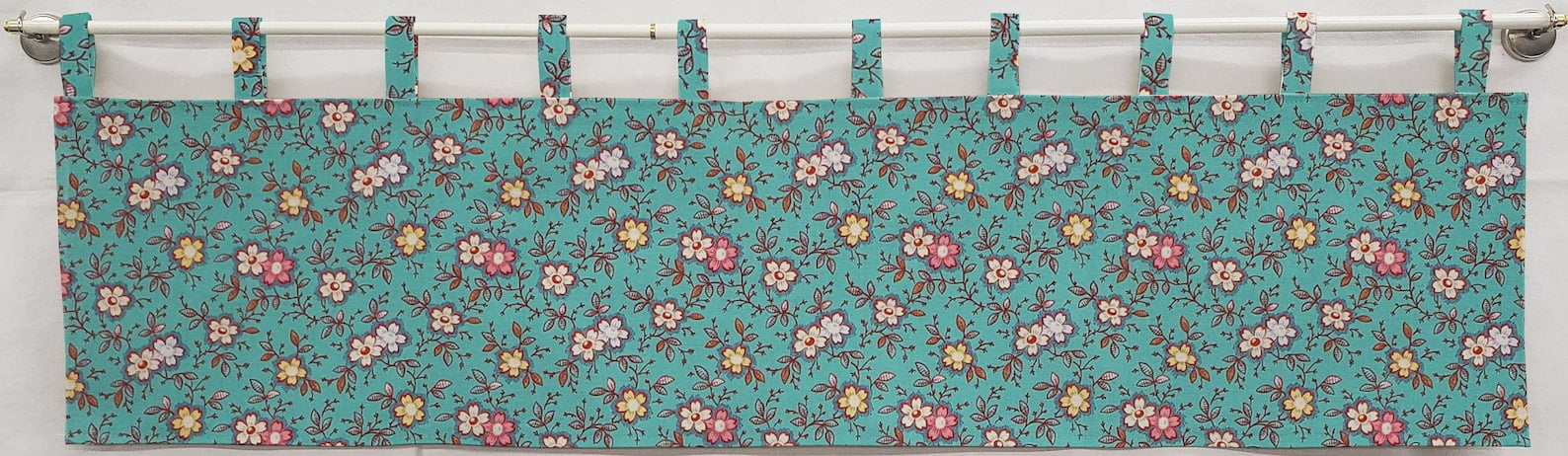 Spring Flowers Tab Top Valances by Penny's Needful Things (Unlined) (12 ...
