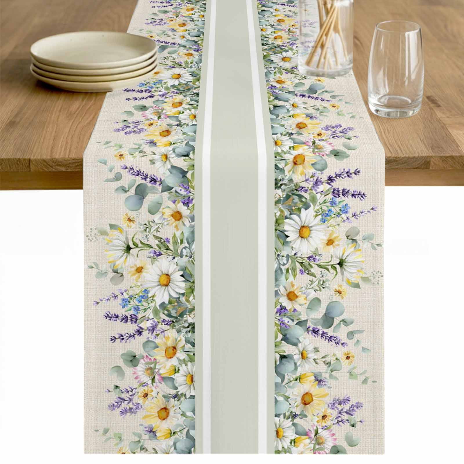 Spring Flowers Table Runner 70 Inches Long Farmhouse Dress Scarves ...